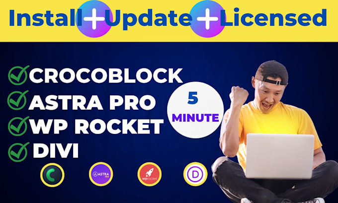 Activate crocoblock, wp rocket and astra pro plugins installation with licences by M_tirki | Fiverr