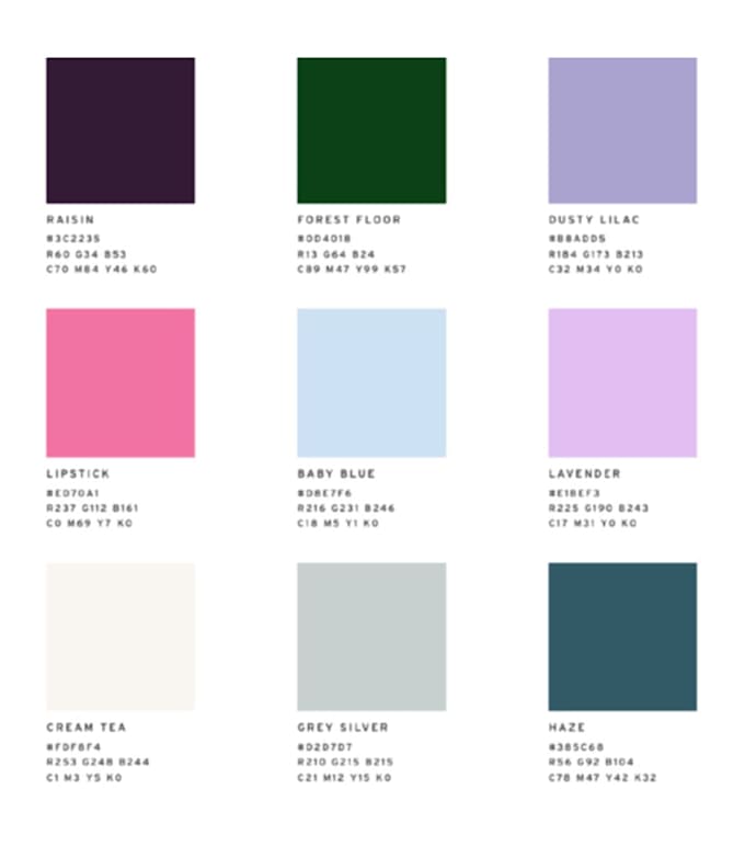 Create a colour palette representative of your brand by Lcemarketing ...