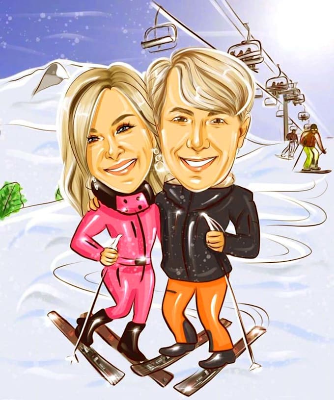 Draw unique cartoon caricature from your photo by Hexaby | Fiverr