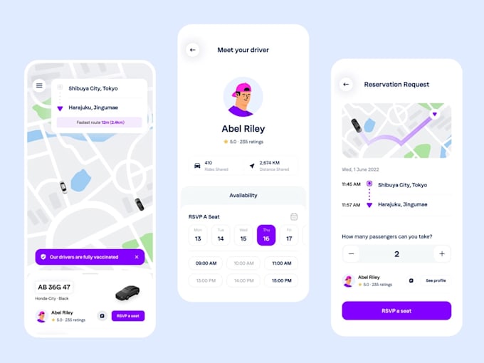 Develop for you a complete clone of taxi cab booking ride sharing mobile app by Khushboo236 | Fiverr
