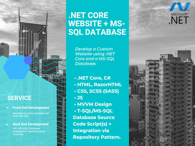 Code a dotnet core website with microsoft sql database by Llamapony | Fiverr