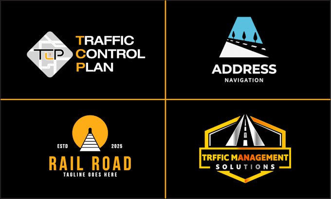 Do traffic management roadway asphalt highway side road logo in 1day by ...