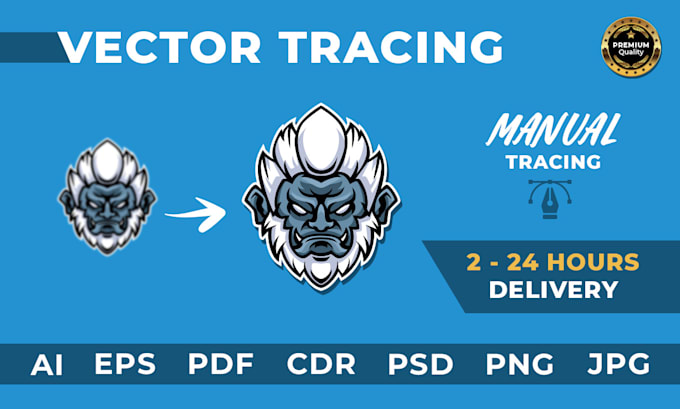 Vector trace, vectorise logo or convert image to vectors by Ruiallmeida ...