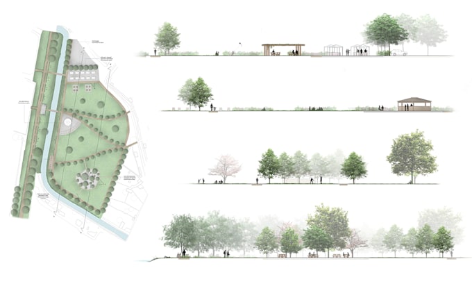 Render photorealistic landscape sections, elevations or plans by ...