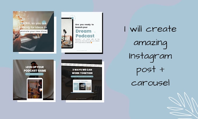 Design an eye catching instagram post and engaging carousel for you by ...