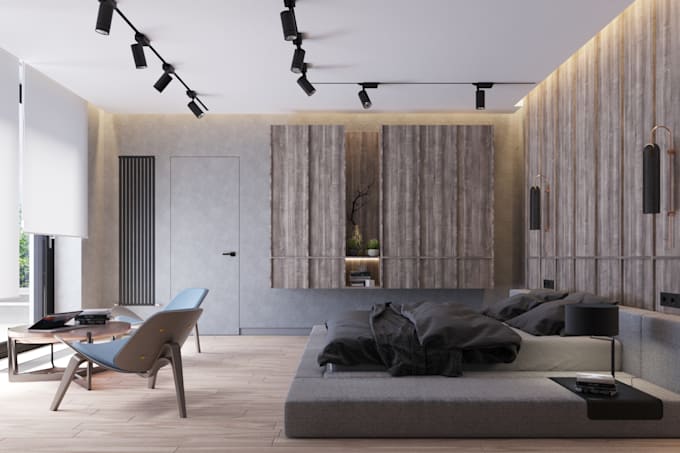 Interior design with realistic 3d rendering by Kilchevskyia | Fiverr