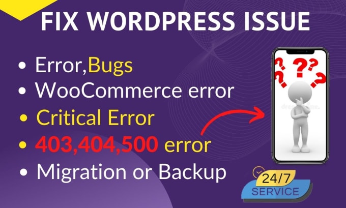 Fix Wordpress Issues Bugs And Errors Problems Within A Few Hours By Dev Nahid Mia Fiverr
