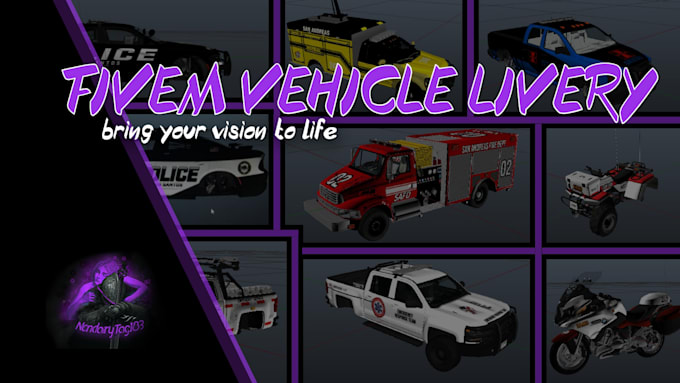 Create liveries for any fivem vehicle by Nondairytag | Fiverr