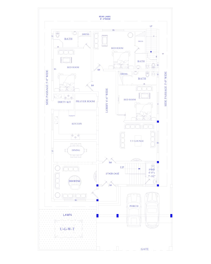 Draw floor plan for your plot , property manager by Naqshahouse1 | Fiverr