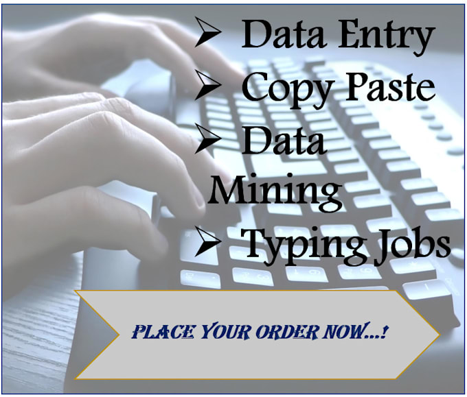 Do perfect data entry work by Fiverr9584 | Fiverr