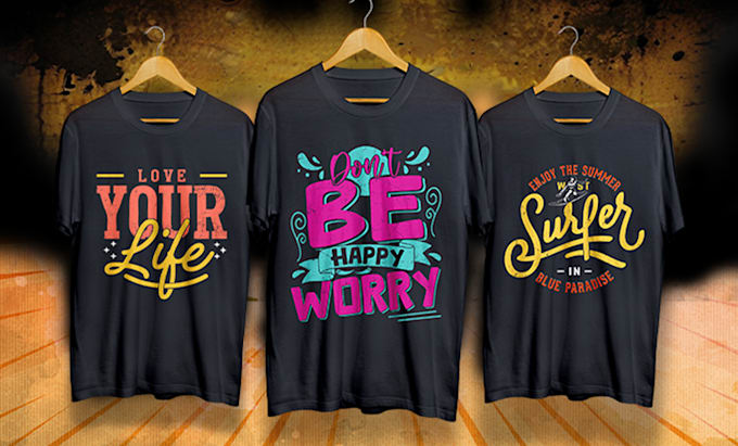 Design typography t shirts and custom graphic bulk t shirt design by ...