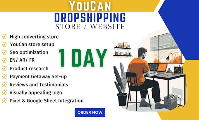 Build a high converting youcan shop for dropshipping and cod by Diiazz | Fiverr