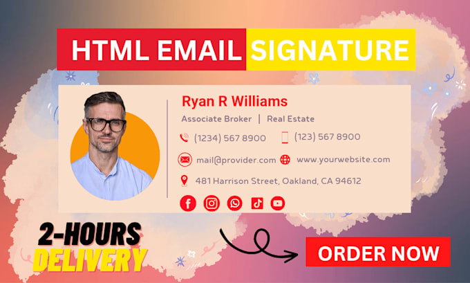 Make a clickable html email signature for gmail, outlook etc by Mazhar_baig_ | Fiverr