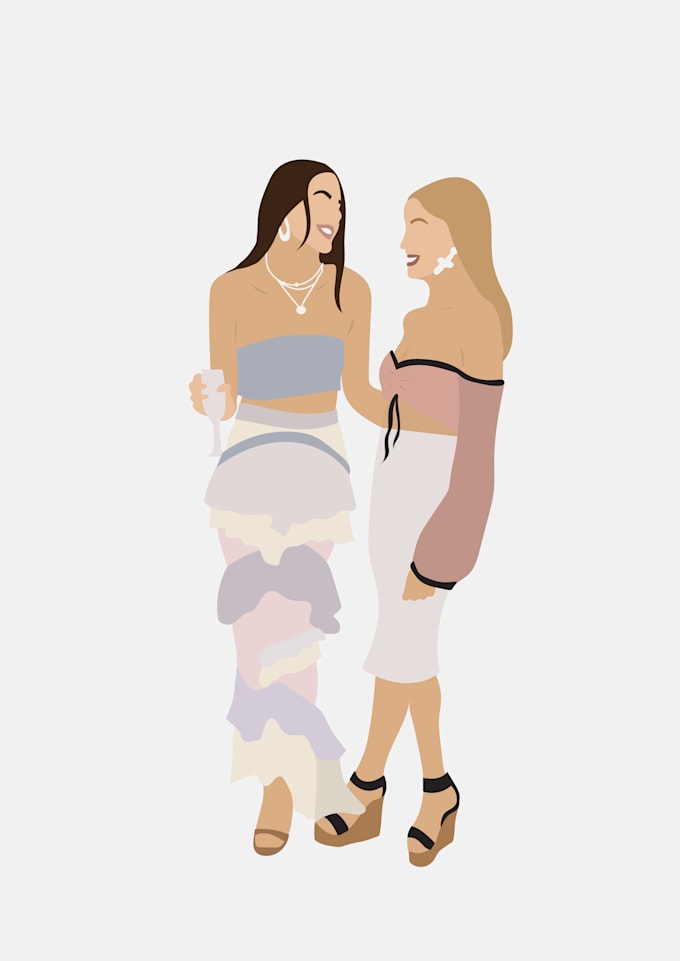 Draw personalised digital portrait illustrations by Artbyhelen | Fiverr