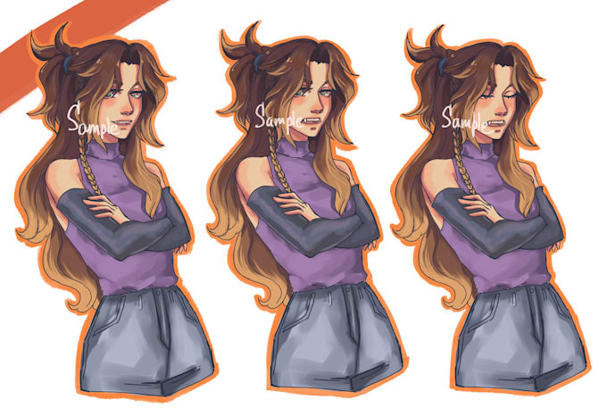 Draw great sprites for your visual novel by Delianomy | Fiverr