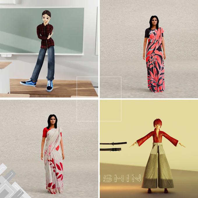 Sculpt 3d character modeling for 3d printing, rigging, games by Haritha2021 | Fiverr