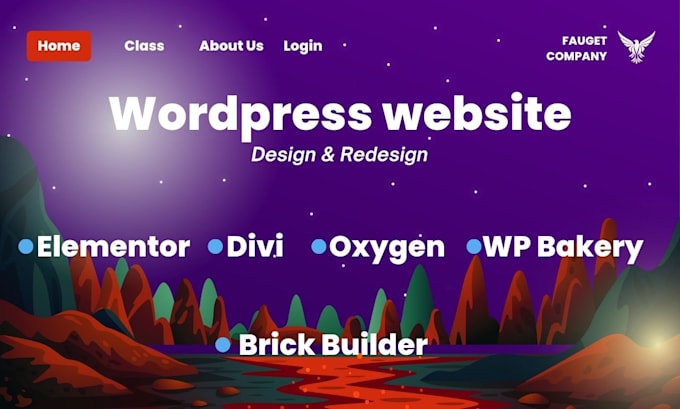 Wordpress website on brick builder oxygen wp bakery elementor divi peepso by Adams_leon | Fiverr