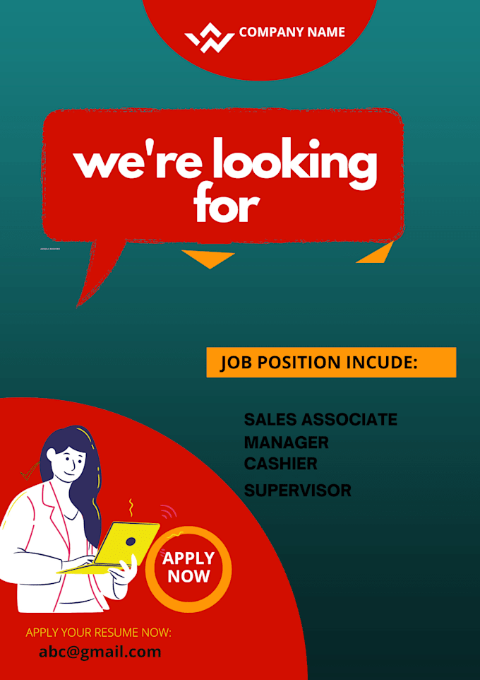 Create eyecatchy job advertisement, poster using canva by Aiman252 | Fiverr