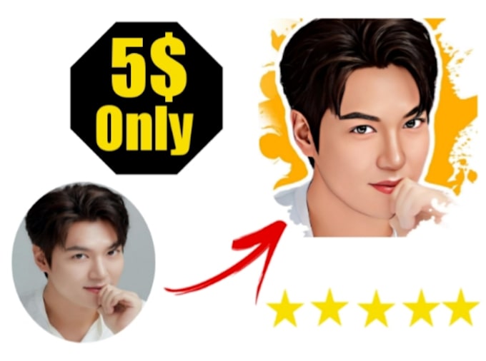 Create beautiful vector cartoon from your photo by Nkhana786 | Fiverr