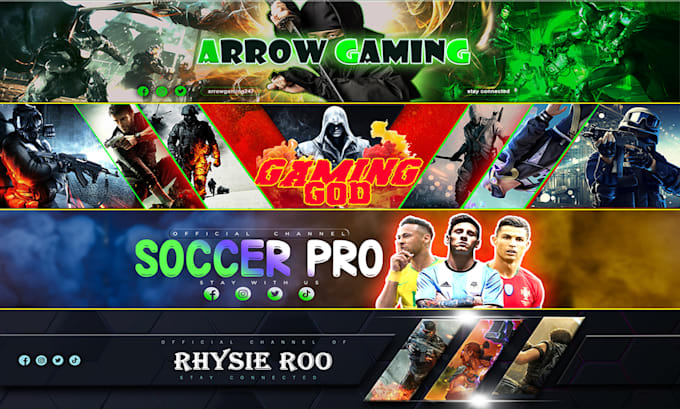 Design youtube banner, gamming banner and gaming channel art by ...