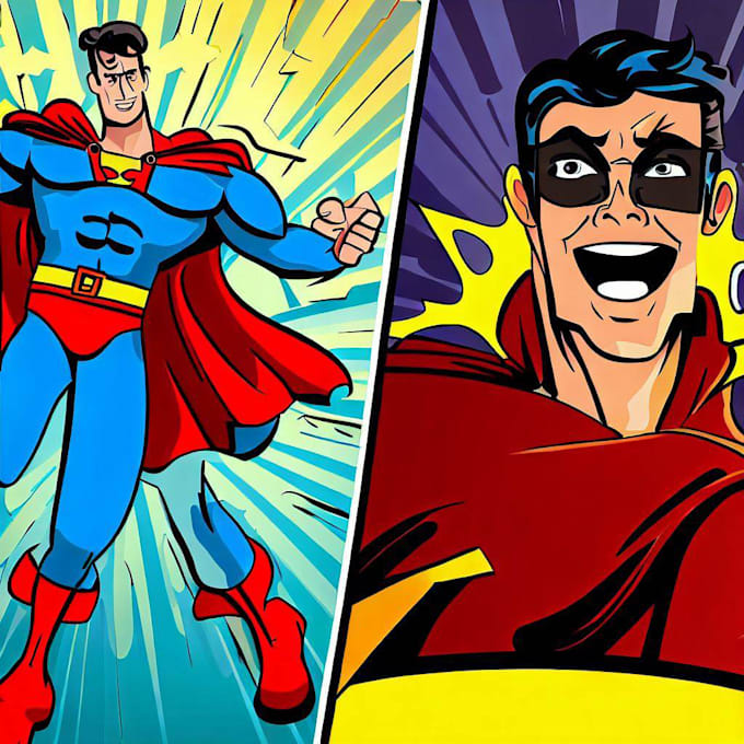 Create superhero character and comics cartoon character by ...