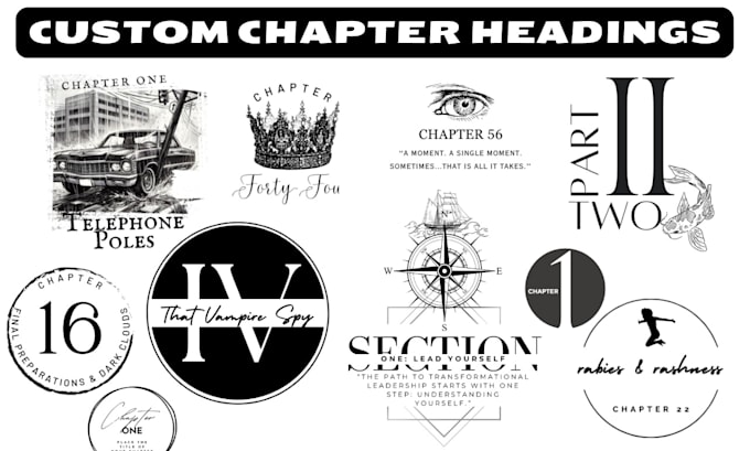 Create chapter headings for your book by Keeganauthor | Fiverr