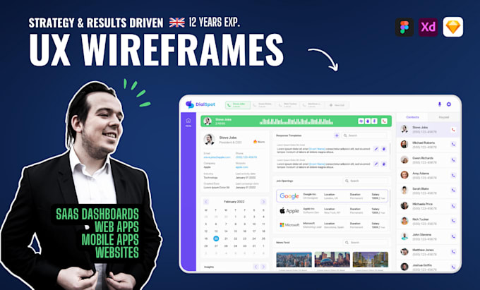Design professional ux ui wireframes and prototypes for your business ...