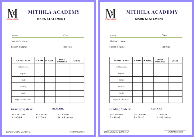 Make report card and marksheet under 12 hr by Premmandal1 | Fiverr