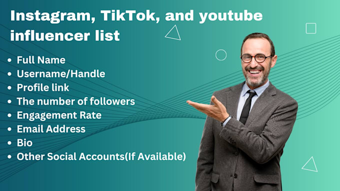 Find the best instagram, tiktok, and youtube influencer list by ...