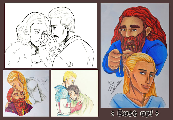 Draw Fanart Of Your Favorite Characters Or Ocs By Kaitovsheiji Fiverr