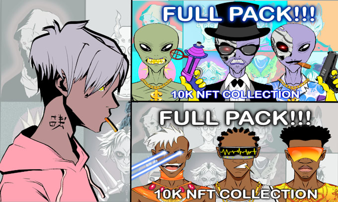 Create custom nft art and generate 1k, 5k, 10k nft collection by Mizu69 | Fiverr