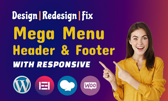 Design Or Fix Wordpress Website Header Footer Mega Menu Within 24 6272