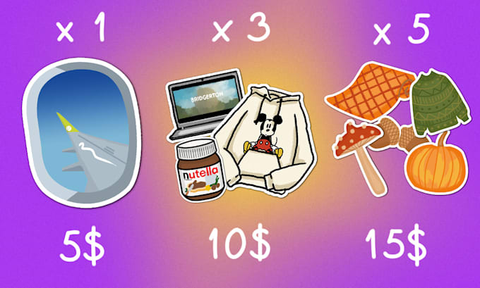 Draw custom stickers in 1 day by Apell_sin | Fiverr