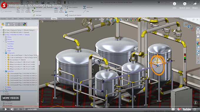 Do pnid, piping and plant design in solidworks by Wahidullah958 | Fiverr