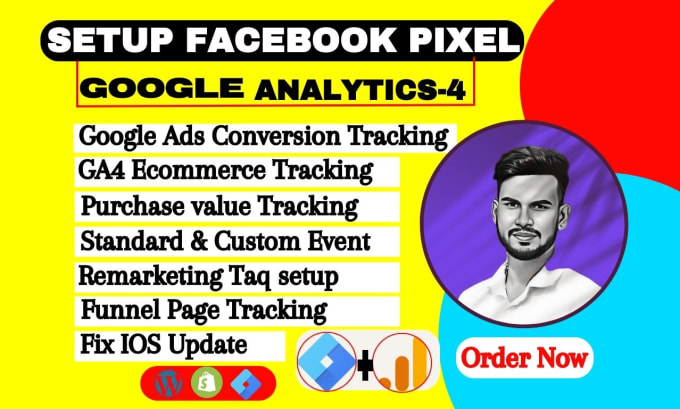 Migrate from ua to google analytics,facebook pixel,ga4 ecommerce tracking by gtm by Ariff_pro ...