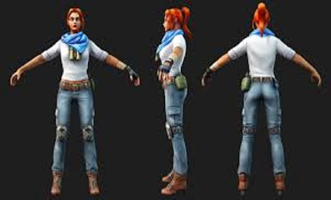 Make 3d model character game for unity by Bluoskry4 | Fiverr