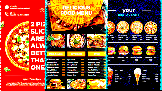 Design a professional food menu for your restaurant by Bilalhussain086 ...