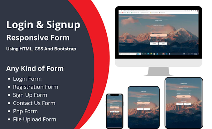 Create attractive login, registration, contact forms for your website by Mr_khan31 | Fiverr