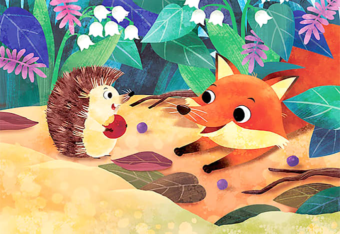 Be design bright and beautiful children book illustration of the best ...