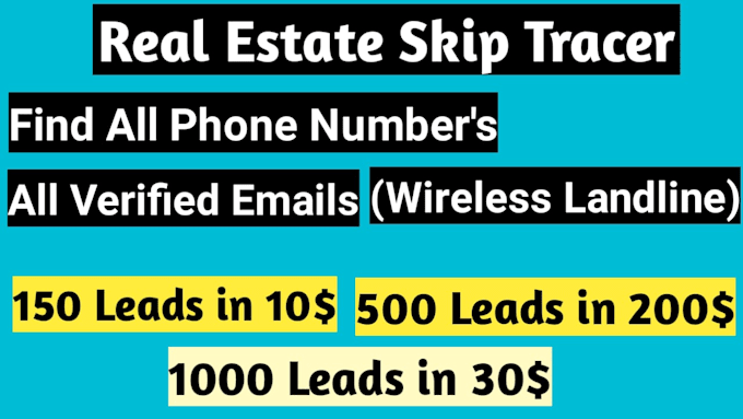 Real state skip tracing by Ayeshawaseem758 | Fiverr