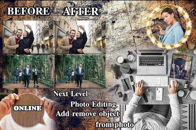 Do next level photo editing, add, remove object from photo or erase object by Ahmadmujtabah | Fiverr