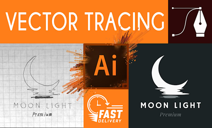 Manually trace or redraw any logo or image in vector by Gabygamo | Fiverr