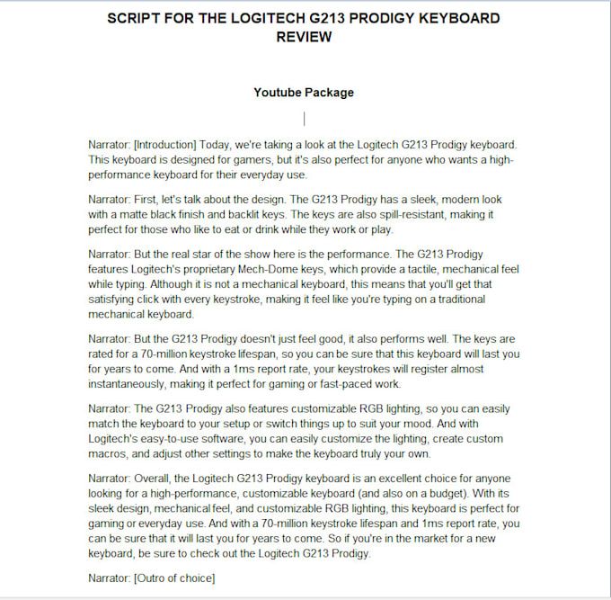 Create scripts for videos by Lucas_salazar | Fiverr