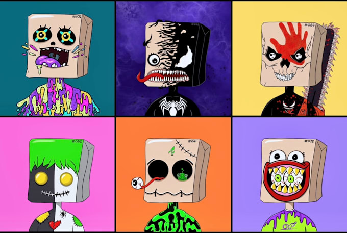 Custom nft art design, nft creator, nft collection, cartoon nft avatar ...