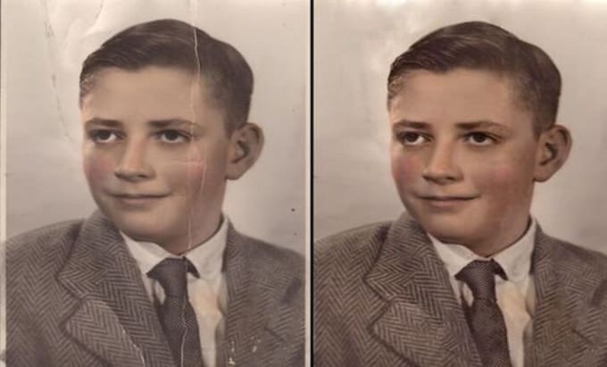 Restore, repair and colorize your old photo by Agilooo | Fiverr