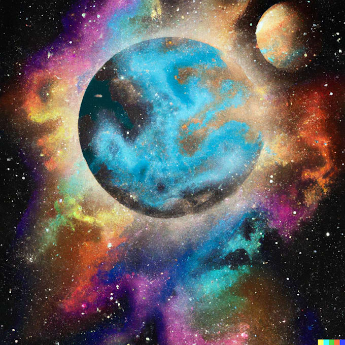 Spraypaint planetary art in high quality by Svarog561 | Fiverr