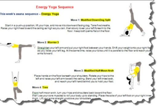 Create a yoga handout for your class by Gwatts | Fiverr