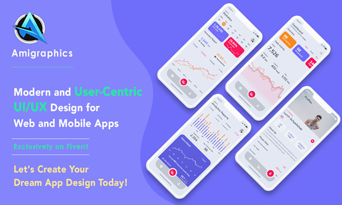 Design modern and user centric web and mobile app ui ux by Amigraphics ...