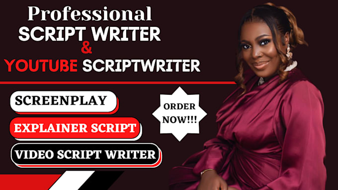 Do scriptwriting video scriptwriting youtube script screenplay short film by Linda_writer490 ...