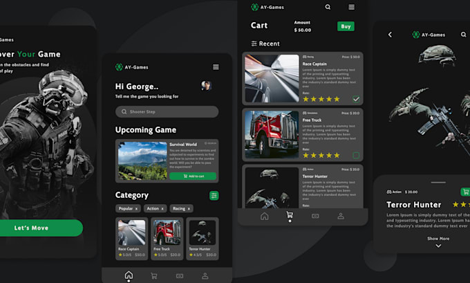 Do satisfying design ui ux mobile, dashboard, and website by Adr ...